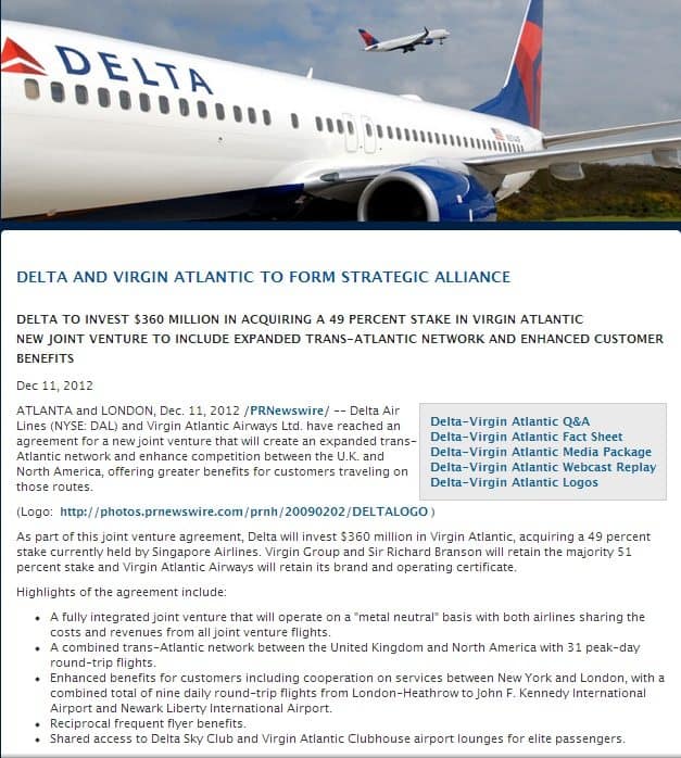 Delta & Virgin Atlantic Partnership: What It Could Mean For You - MileValue