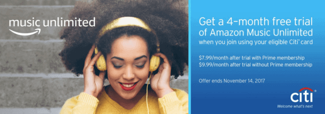 Citi Cardholders Get 4+ Free Months of Amazon Music Unlimited - MileValue